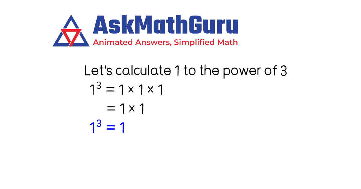 What is 1 to power of 3 | Exponent Rules, Meaning & Examples