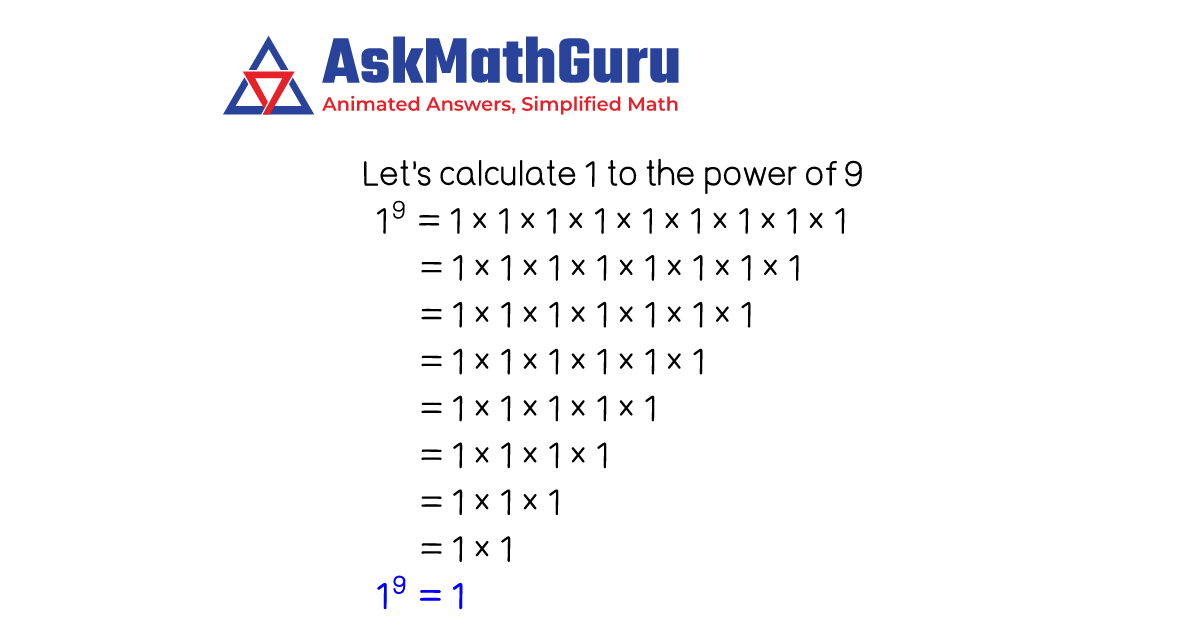 What is 1 to power of 9 | Exponent Rules, Meaning & Examples