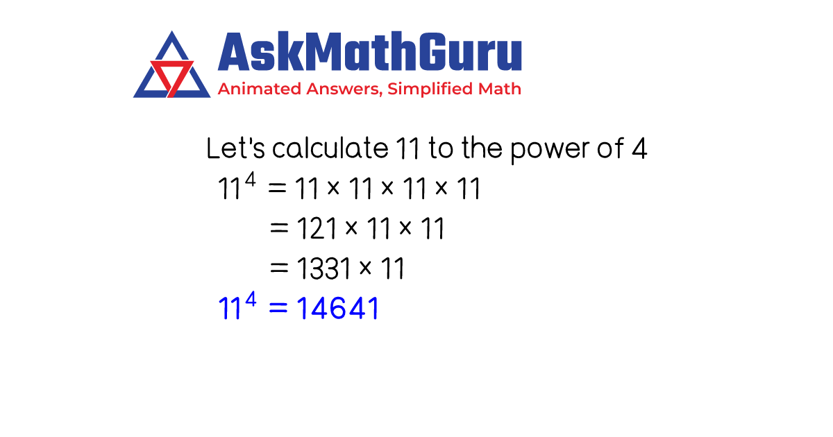 What is 11 to power of 4 | Exponent Rules, Meaning & Examples