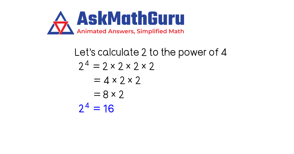What is 2 to power of 4 | Exponent Rules, Meaning & Examples