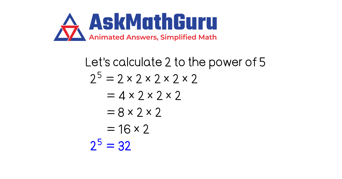 What is 2 to power of 5 | Exponent Rules, Meaning & Examples