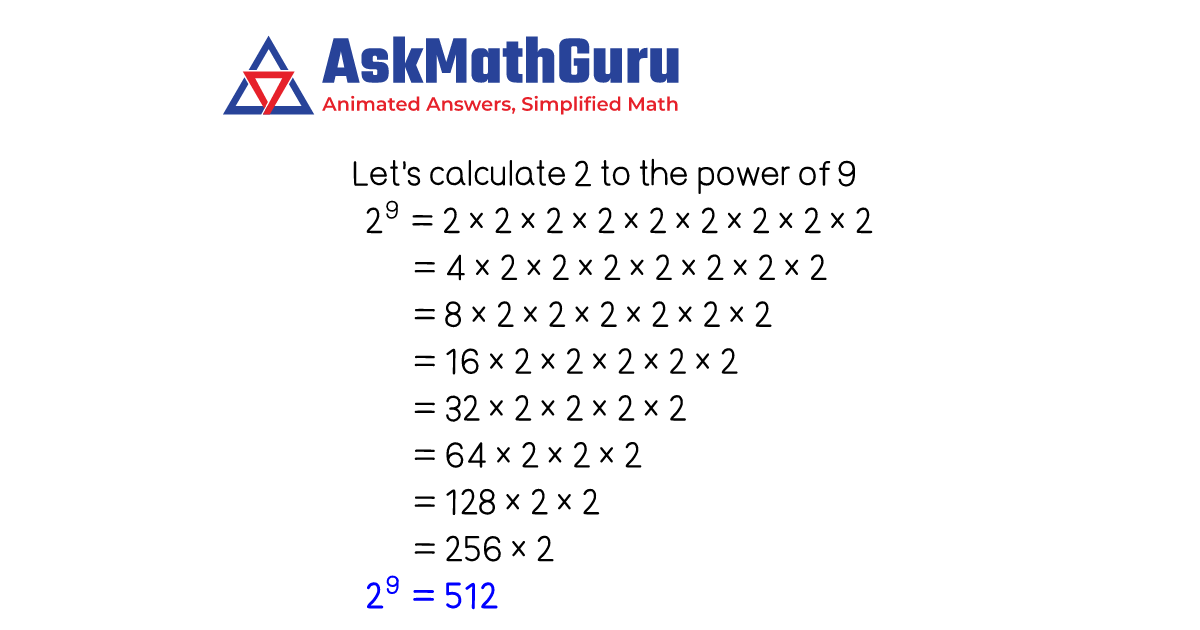 What is 2 to power of 9 | Exponent Rules, Meaning & Examples