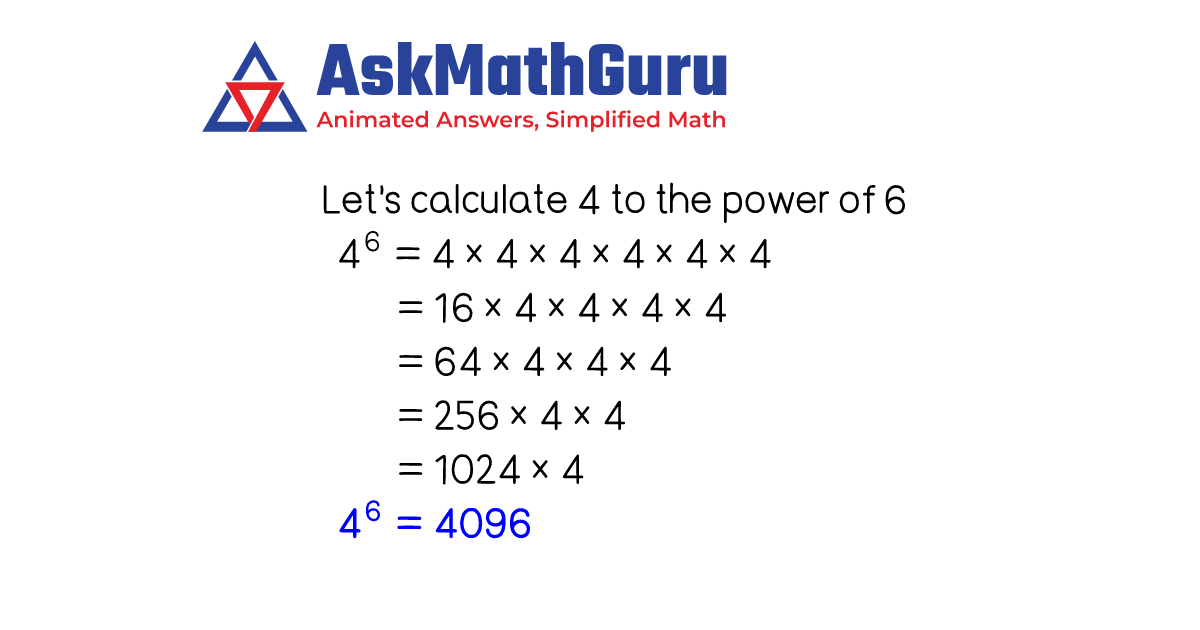 What is 4 to power of 6 | Exponent Rules, Meaning & Examples