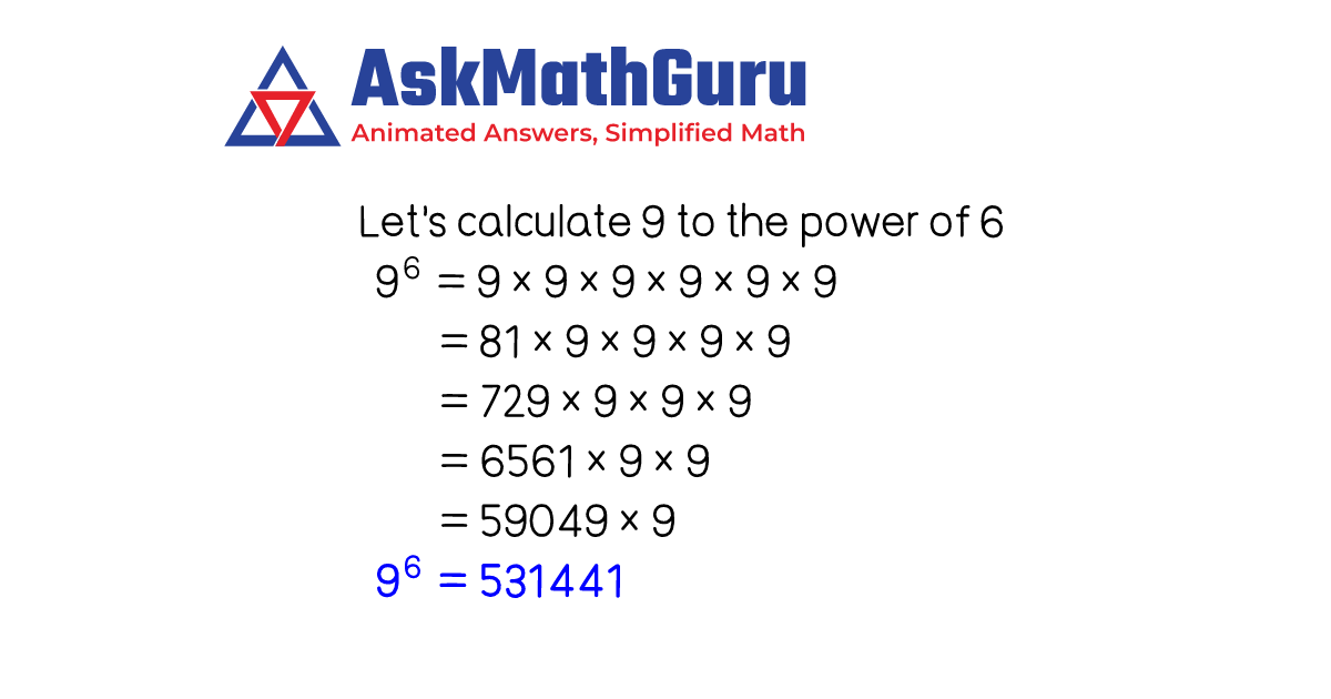 What is 9 to power of 6 | Exponent Rules, Meaning & Examples