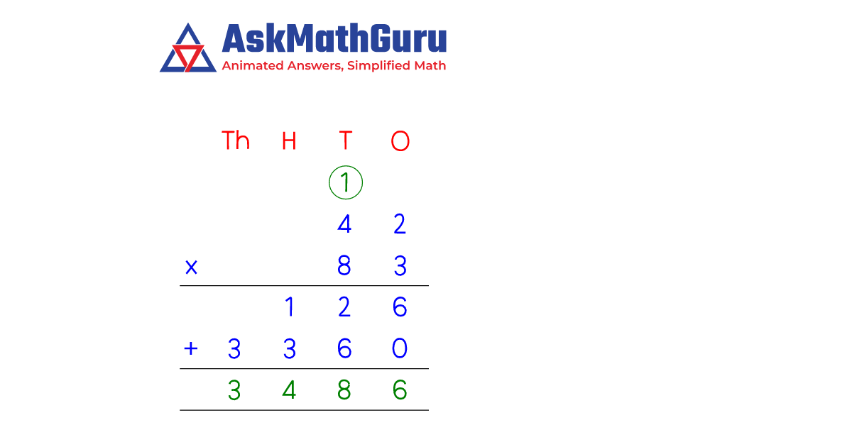 What is 42 multiply by 83 | Long multiplication method | AskMathGuru