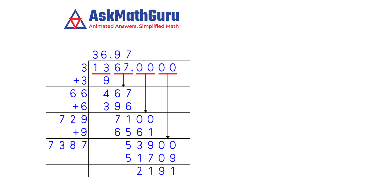 What is Square Root of 1367 | Find square root of a number