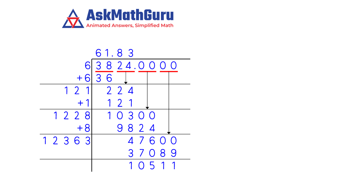 What is Square Root of 3824 | Find square root of a number