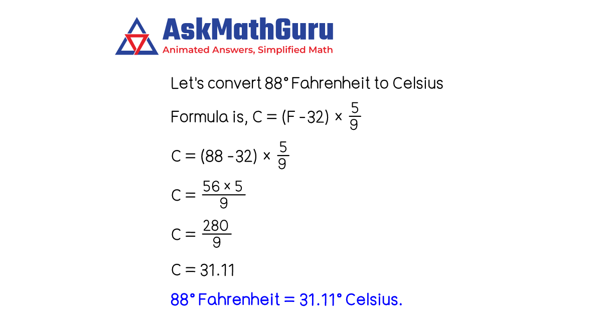 What is 88° Fahrenheit to Celsius | Easy Temperature Conversion Guide